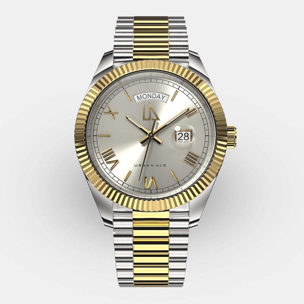 Zephyr - Royal Edition | Gold with silver watch – Urban Ace