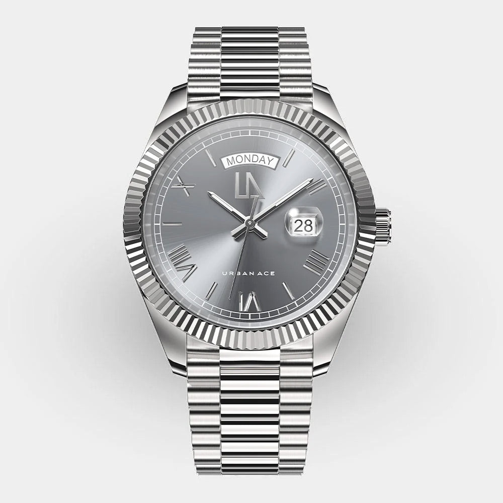 Zephyr Titan - Gun Metal | Licht zilveren heren horloge – Urban Ace