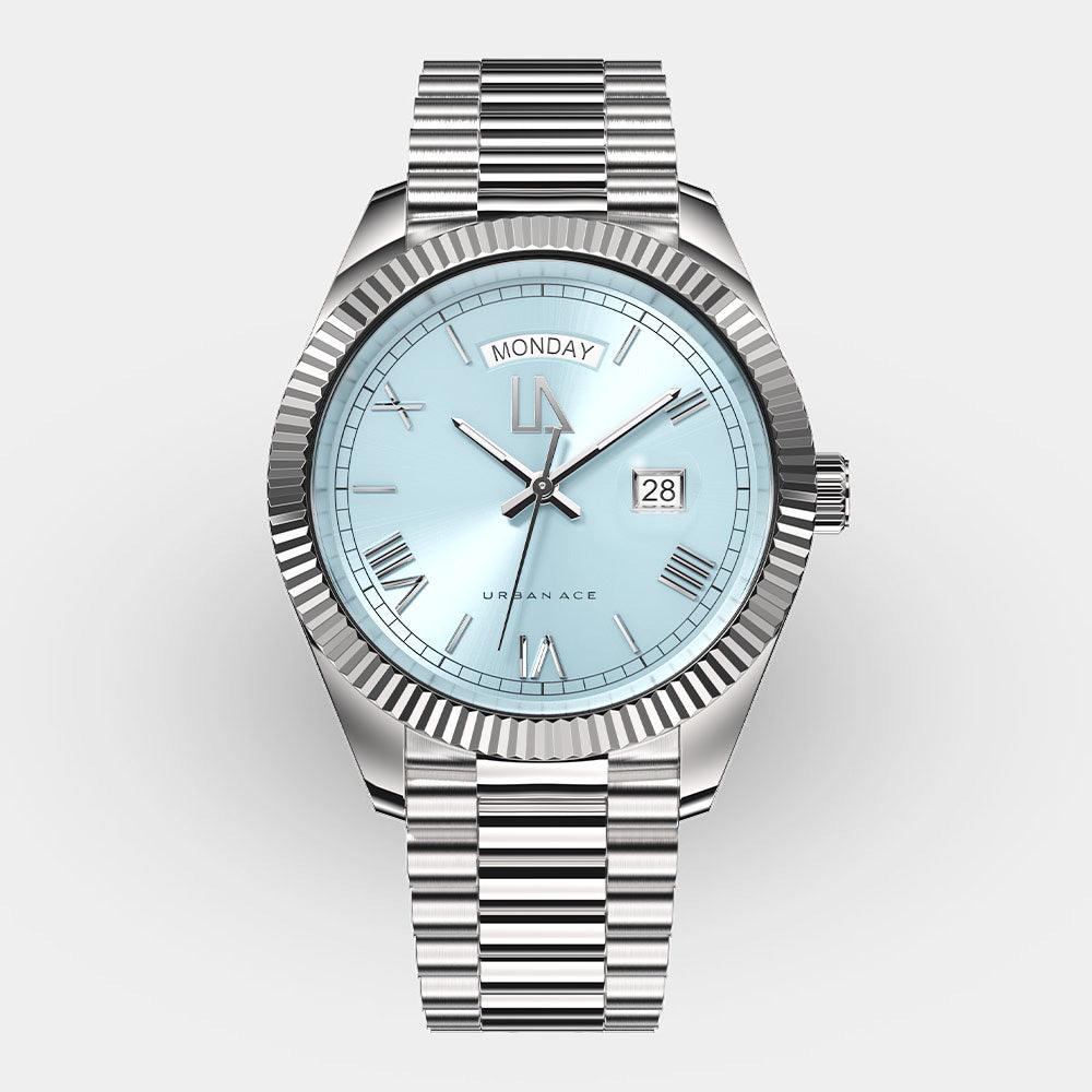 Zephyr - Ice Blue | Silver watch with light blue – Urban Ace