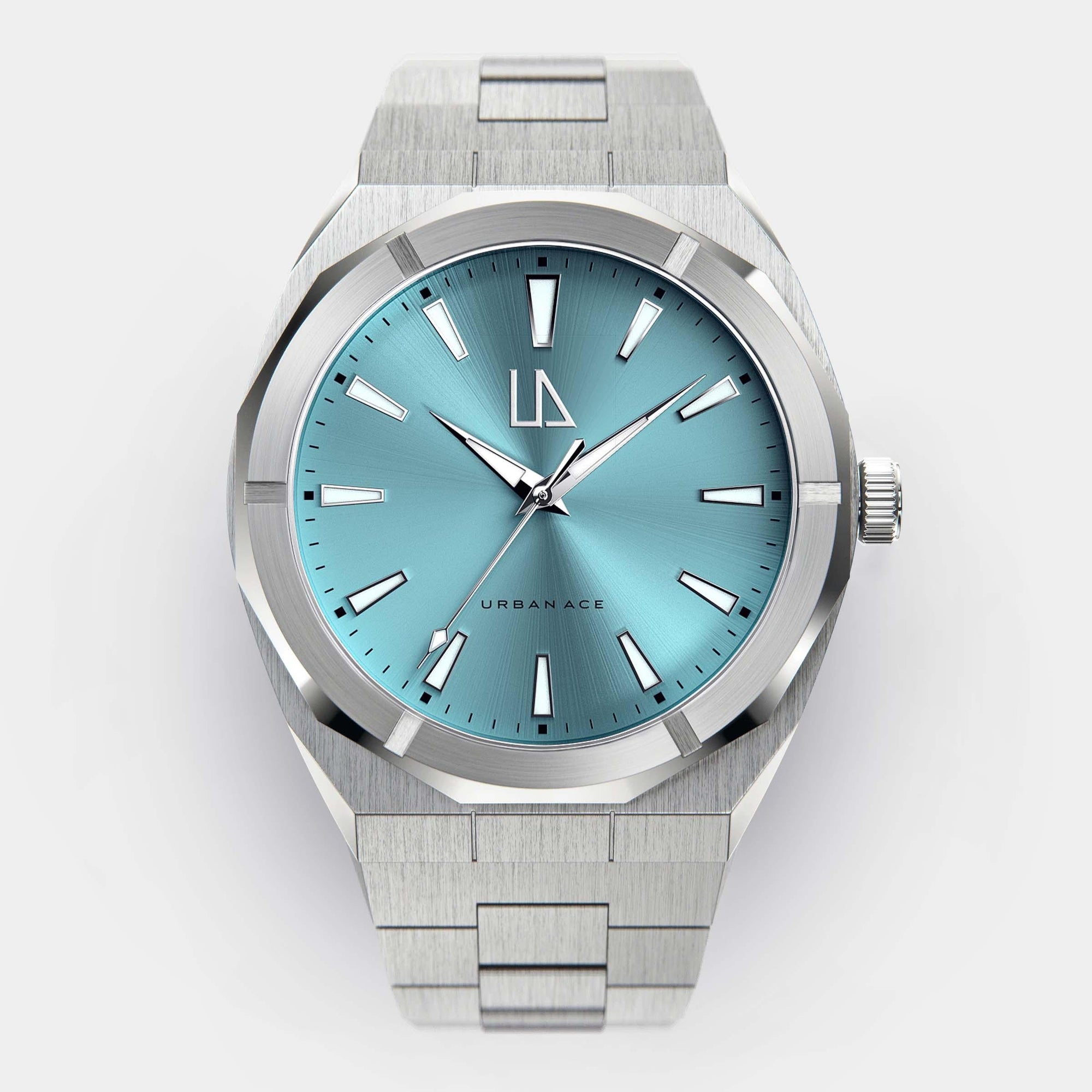 Maverick Ice Blue - Zilver horloge met lichtblauw – Urban Ace