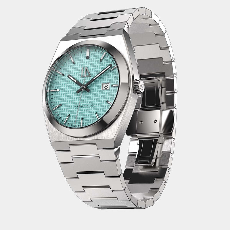Azure - Tiffany Blue | Luxe heren horloge – Urban Ace