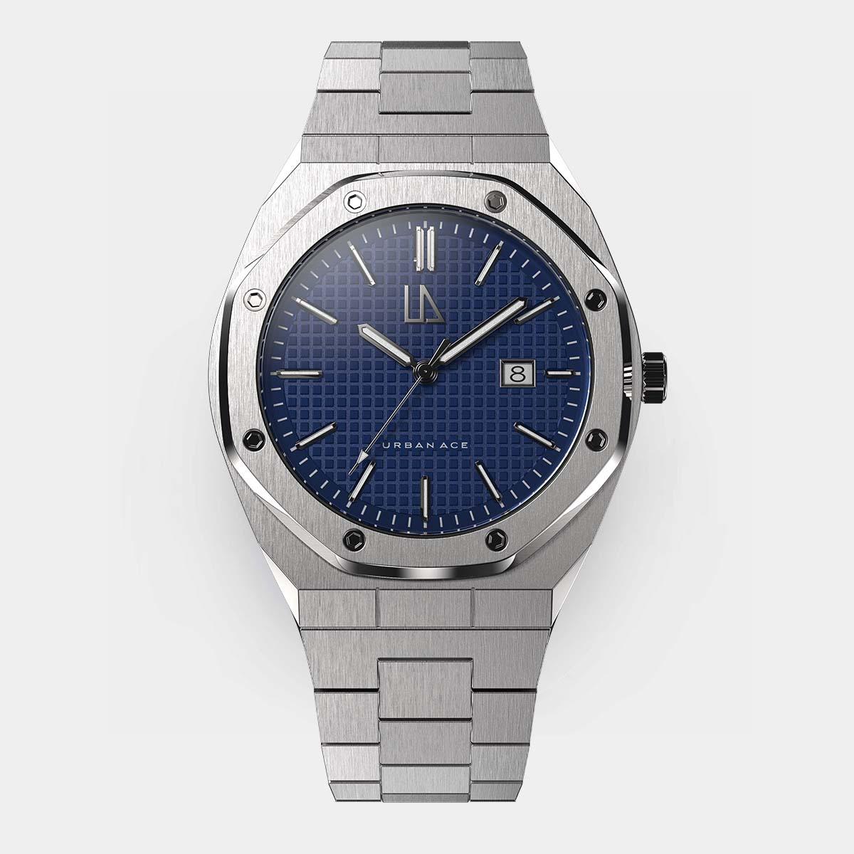Nemesis - Navy Blue | Watch silver blue men – Urban Ace
